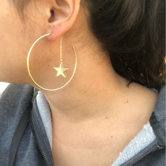 Jewelry | Gold Star Hoops | Poshmark